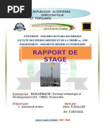 Rapport de stage chez Sonatrach TRC | PDF | Gaz naturel | Transport