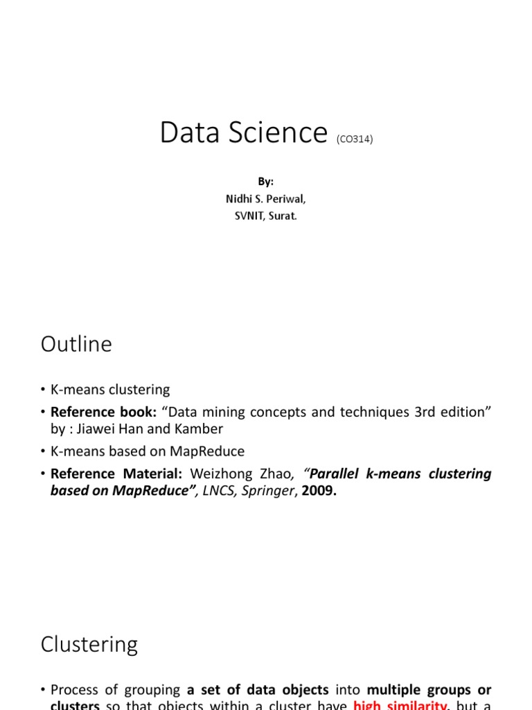 K-means Clustering Guide | PDF | Cluster Analysis | Map Reduce