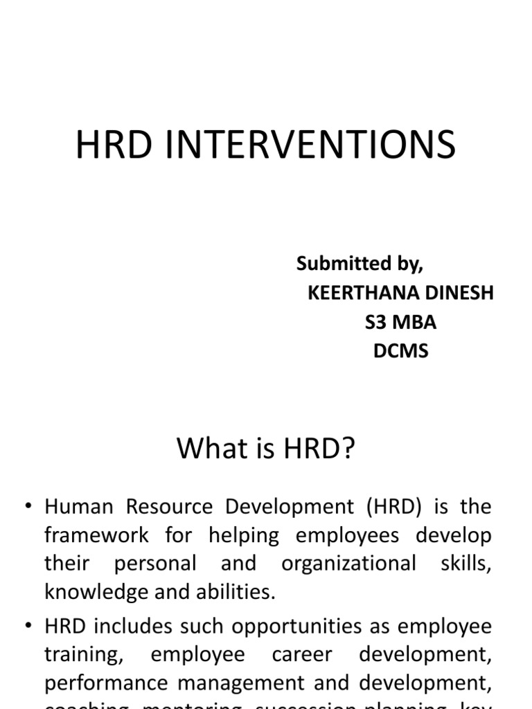 HRD Interventions (Keerthana) | PDF | Competence (Human Resources ...