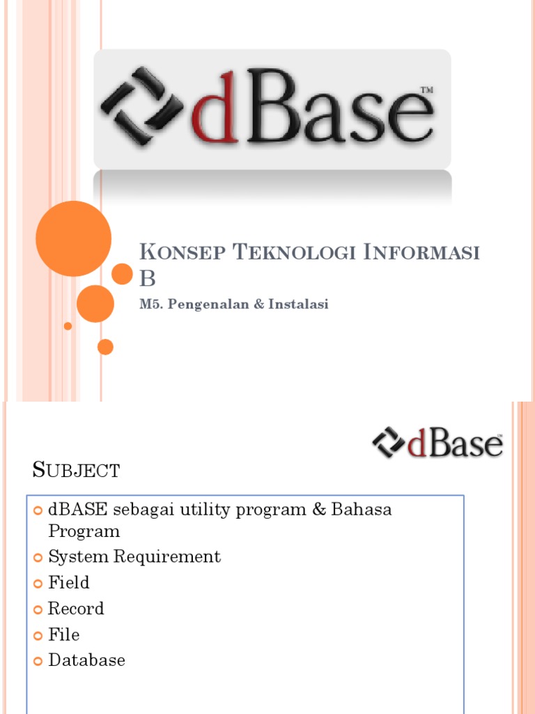 Pertemuan 4 - Pengenalan & Instalasi Dbase PDF | PDF