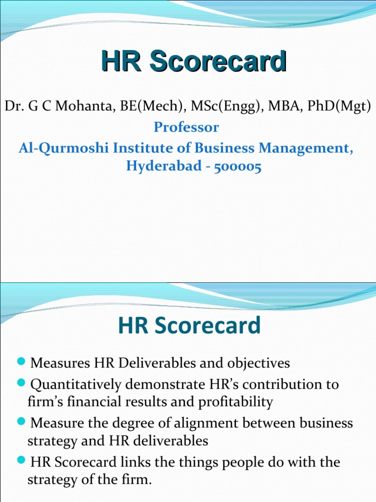 HR Scorecard Development and Strategy | PDF | Performance Indicator ...