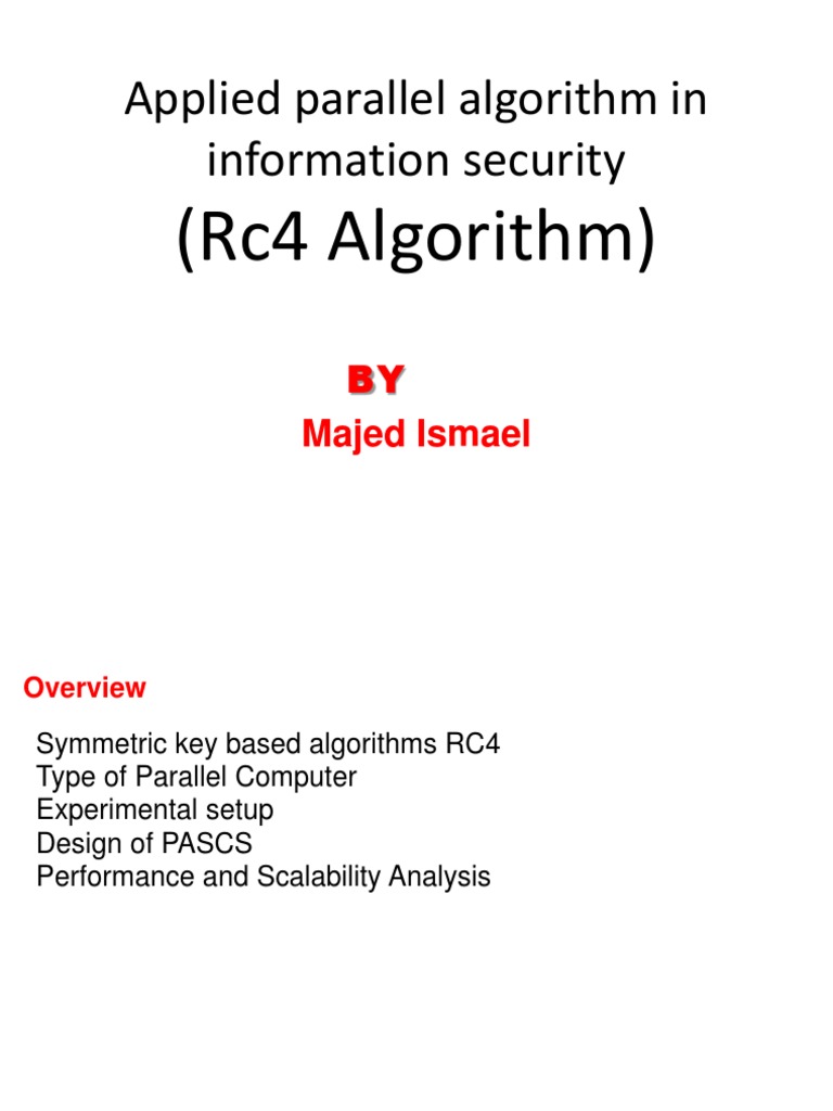 Parallel Algorithm by Rc4 | PDF | Parallel Computing | Digital Technology