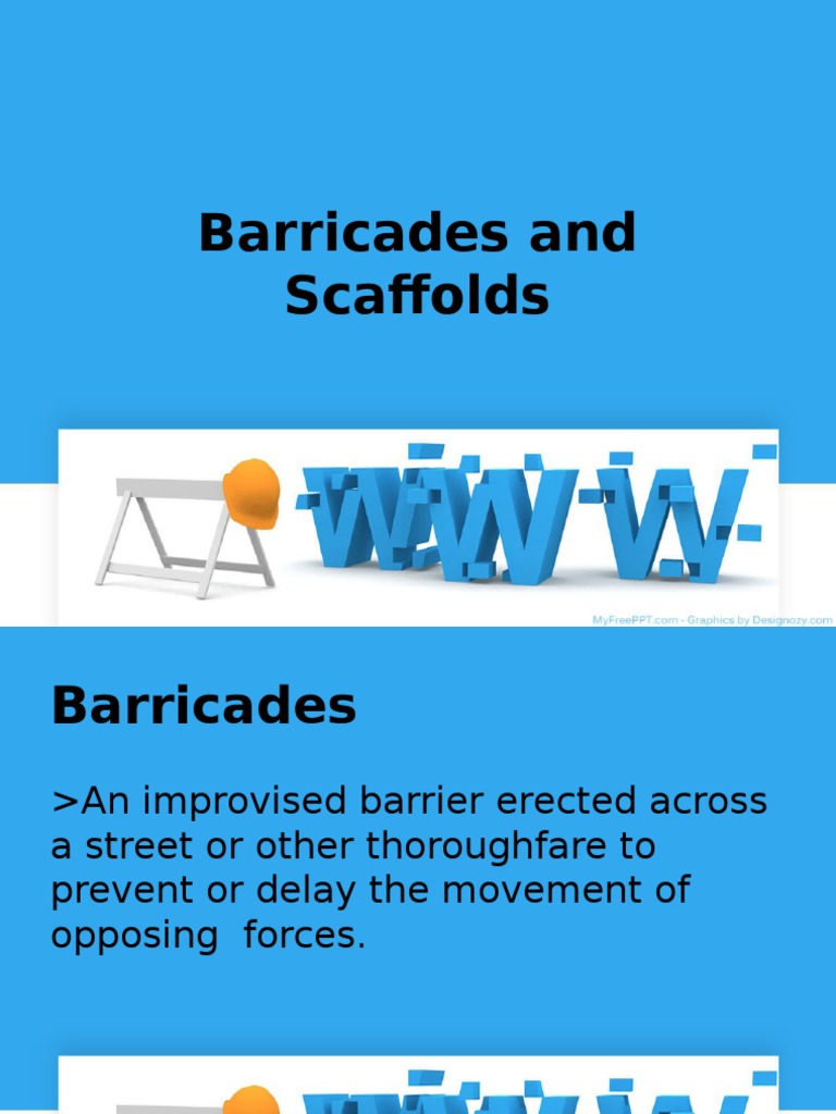 Barricades and Scaffolds | PDF | Scaffolding | Nature
