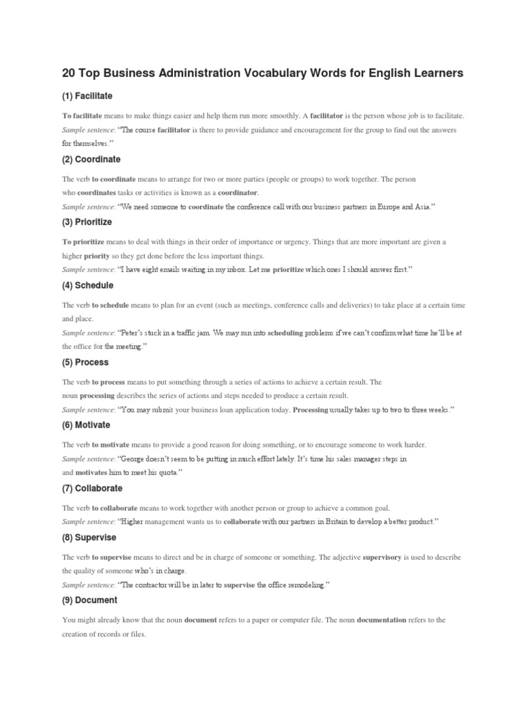 Business Vocabulary | PDF | Business Plan | Startup Company