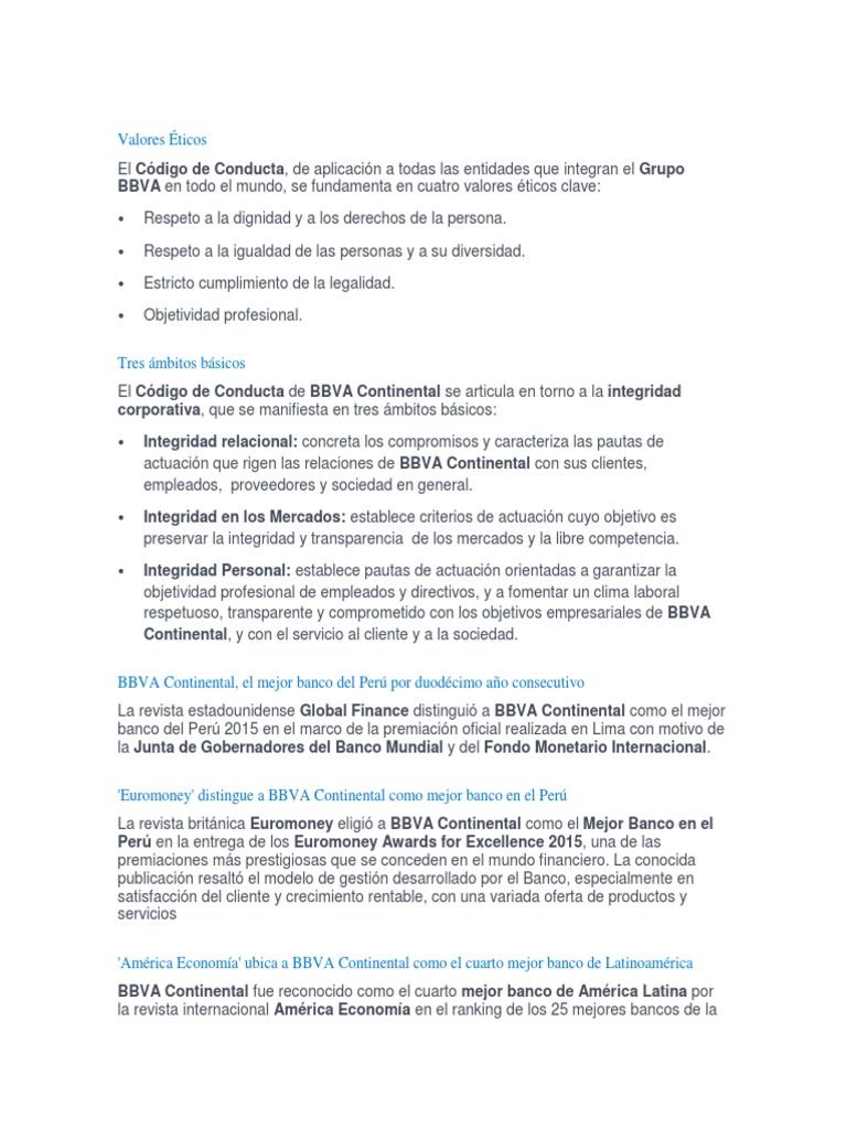 Bbva PDF | PDF | Bancos | Calidad (comercial)
