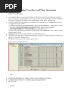SAP SD Pricing Procedure 18 Fields Cheat Sheet | PDF