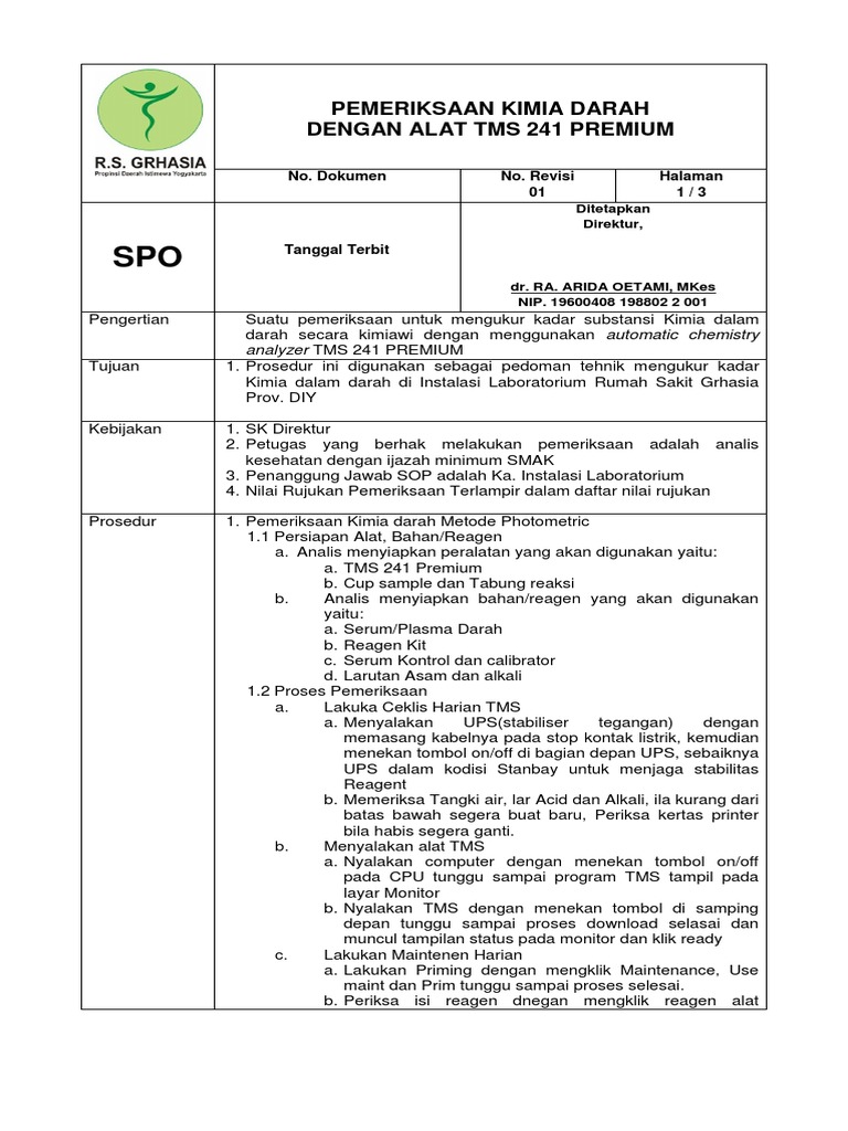 Pemeriksaan Kimia Klinik Dg Tms Pdf