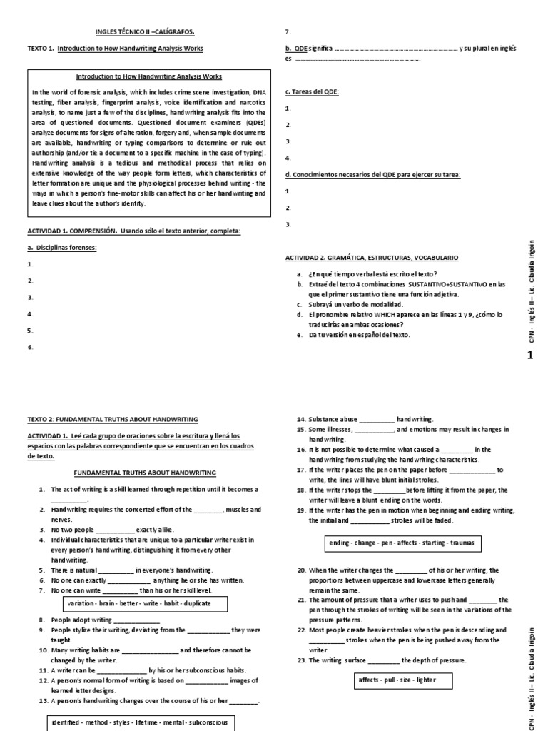 Handwriting Analysis and Forensic Documents | PDF | Forensic Science ...