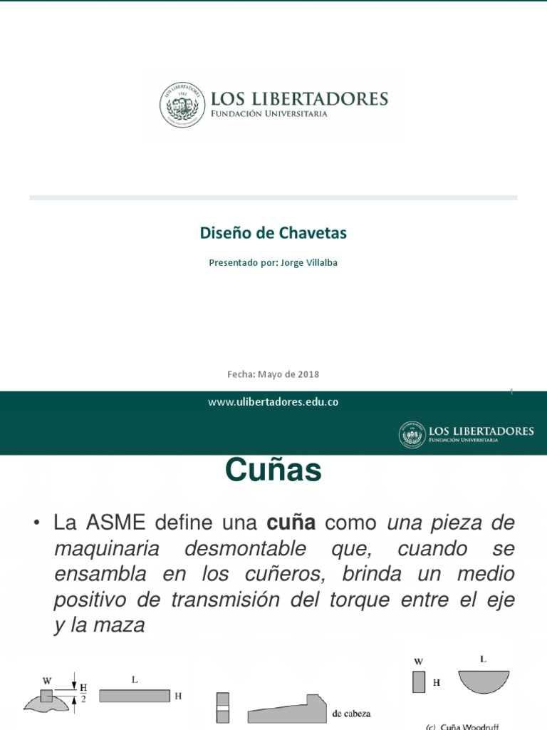 Diseño de Chavetas | PDF | Ingeniería mecánica | Science