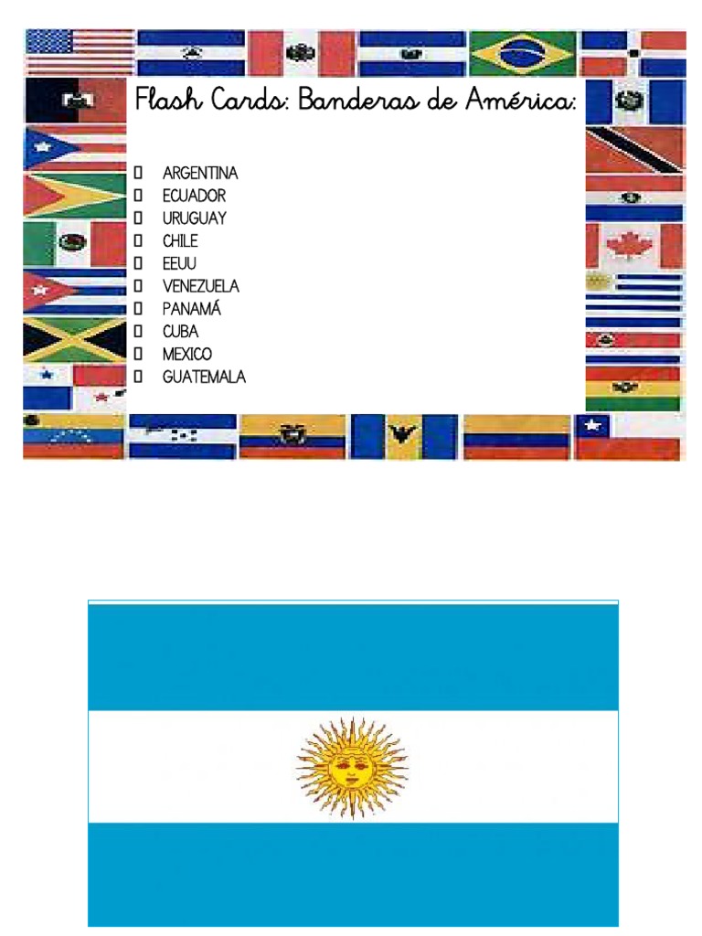Flash Cards Banderas | PDF