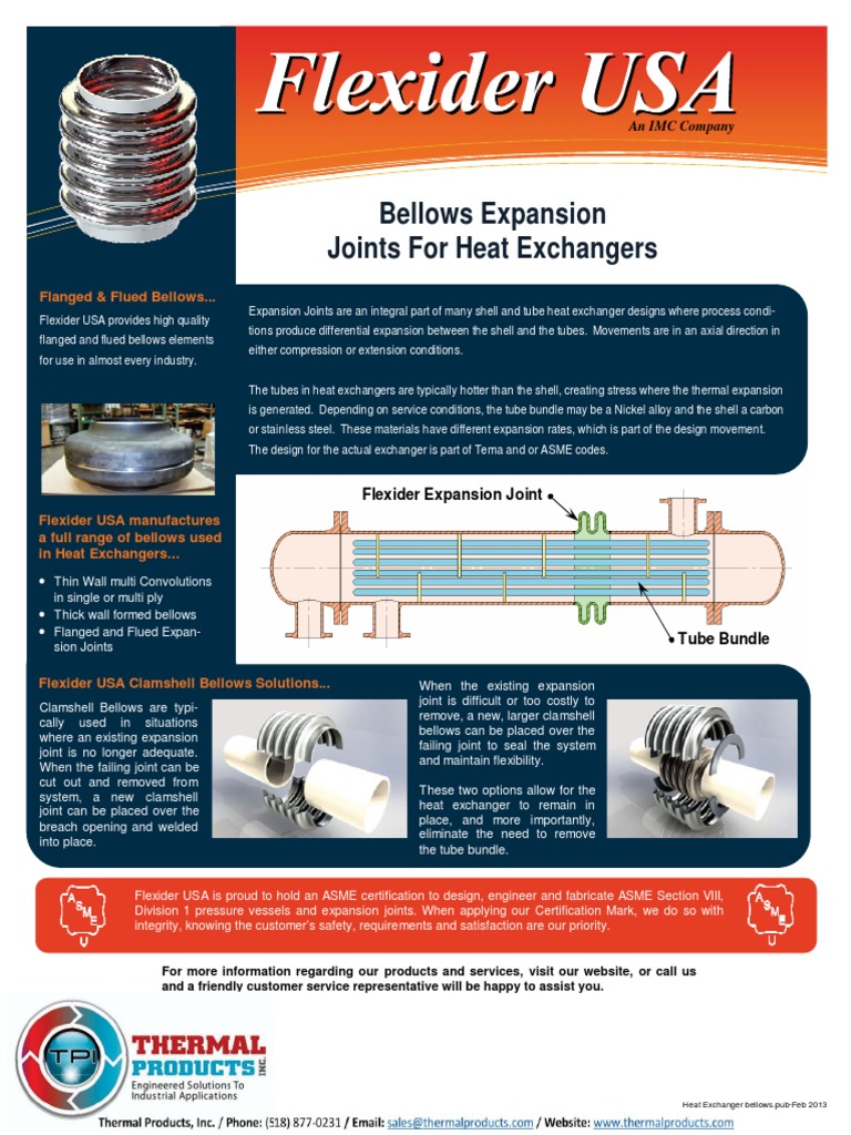 Flexider Heat-Exchangers FL | PDF | Thermal Expansion | Pipe (Fluid ...