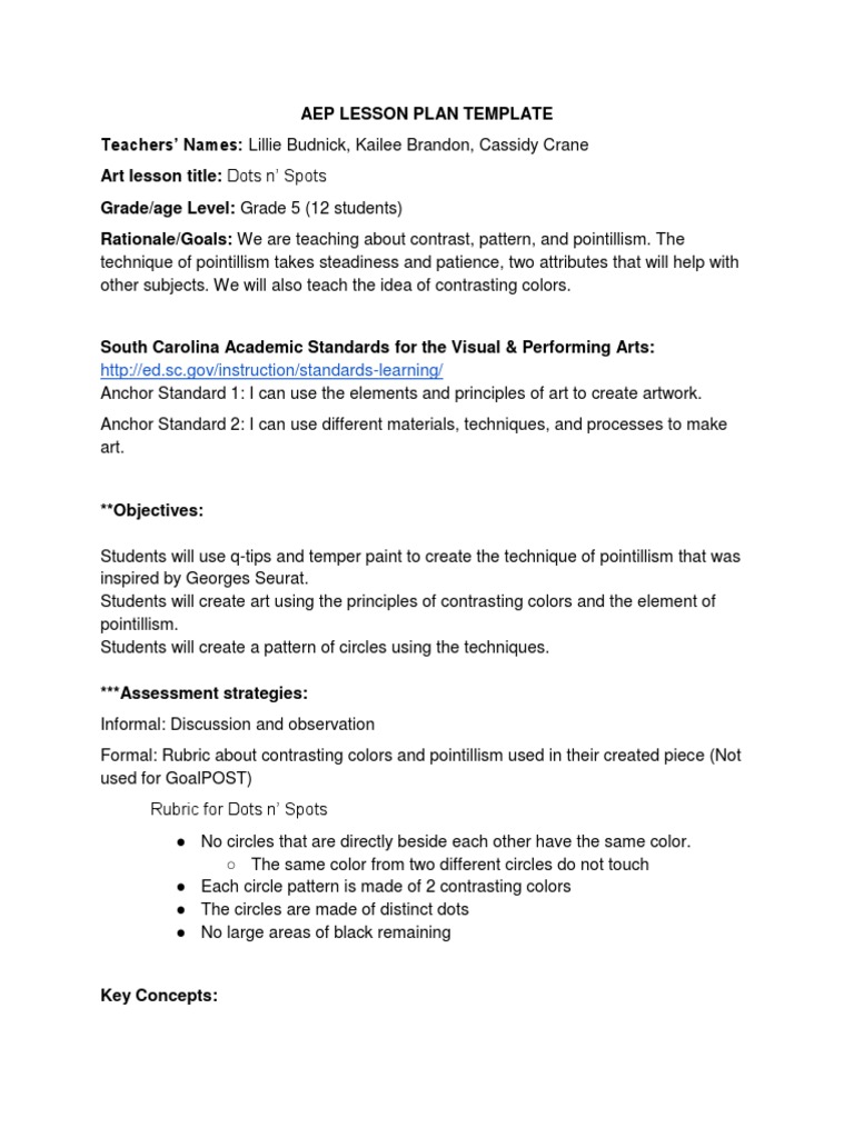 Aep Lesson Plan With Reflection | PDF | Classroom | Lesson Plan