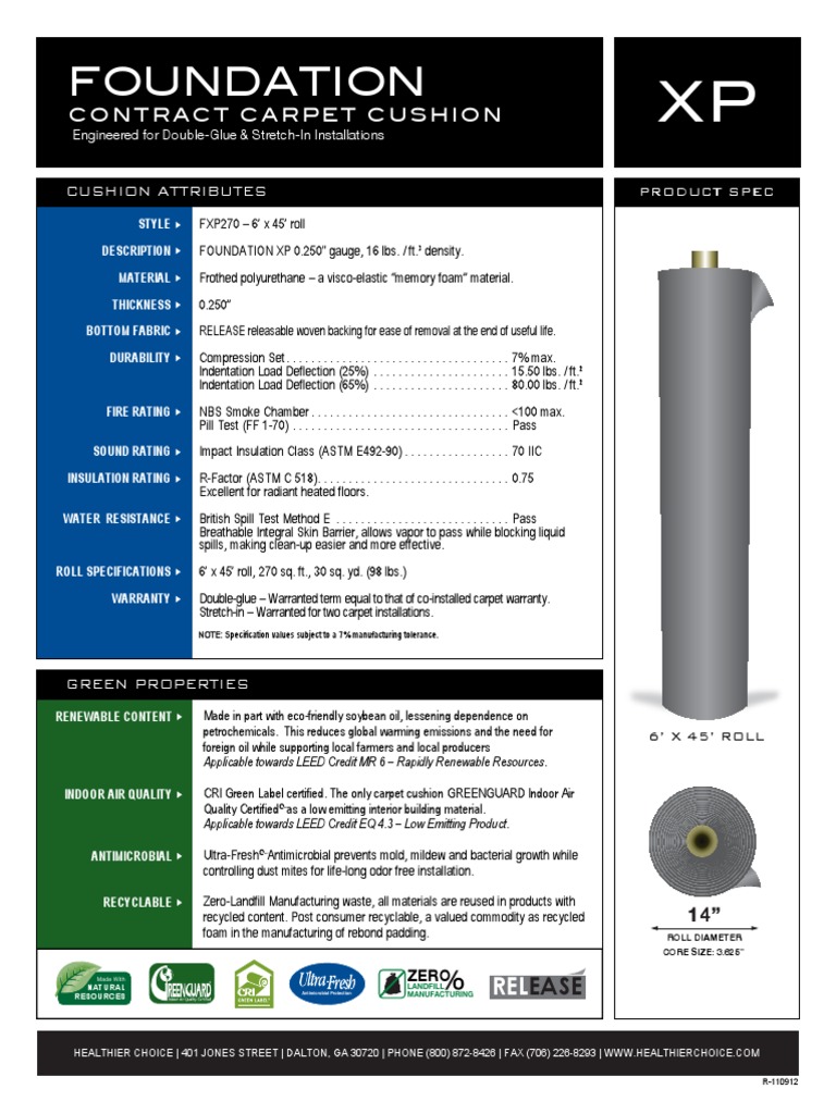 Foundation XP Spec | PDF | Recycling | Materials