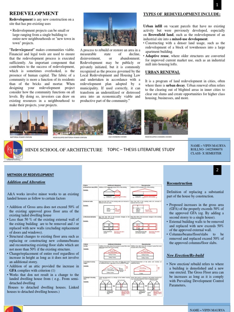 Redevelopment Is Any New Construction On A Urban Infill On Vacant ...