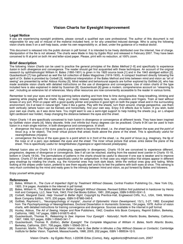 Rizzi Charts | PDF | Vision | Ophthalmology