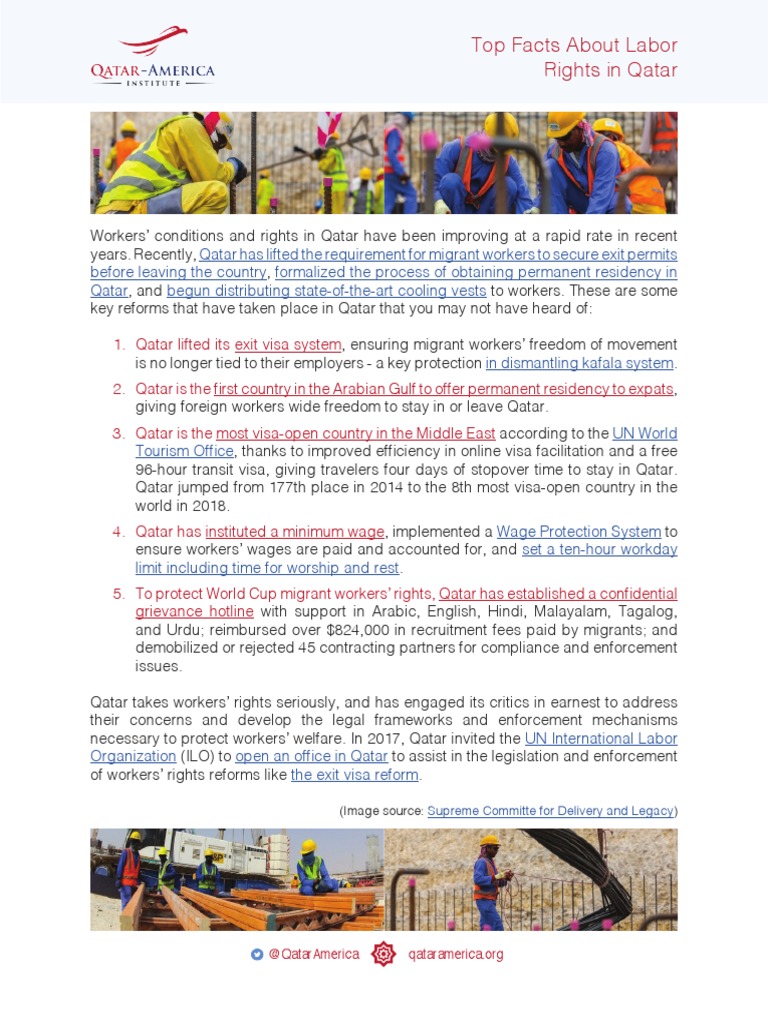 QAI Top Labor Rights Facts Sheet | PDF