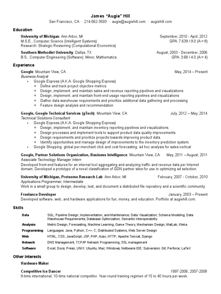 Resume Brief PDF | PDF | Net Beans | Applications & Software