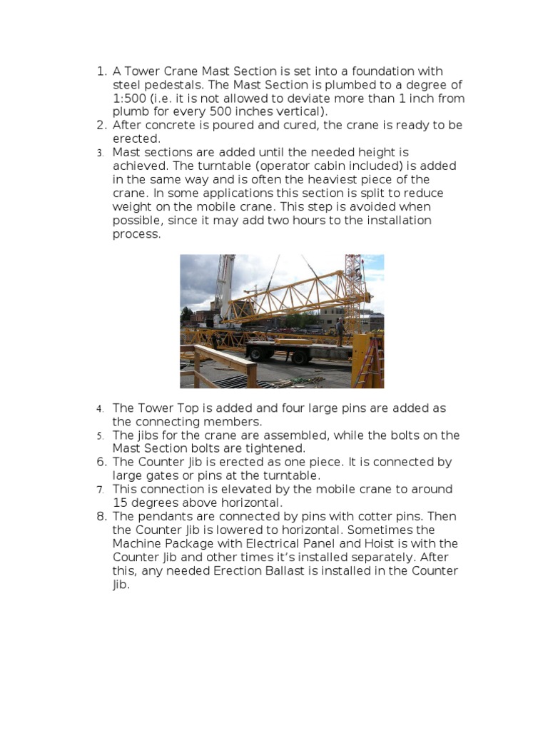 How Tower Cranes Are Built | PDF | Crane (Machine) | Manufactured Goods