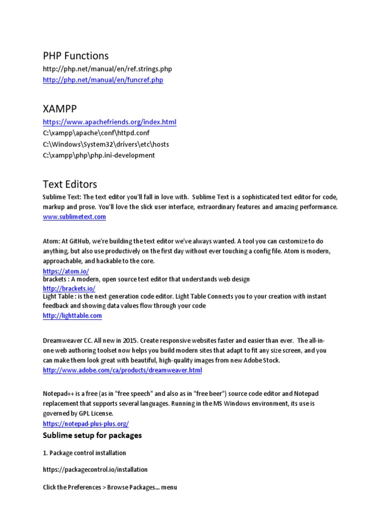 PHP Development Resources | PDF | Linux | Microsoft Windows
