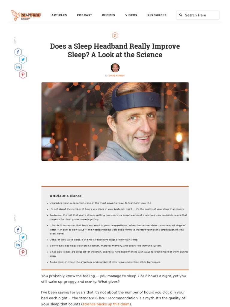 Does A Sleep Headband Really Improve Sleep? A Look at The Science | PDF ...