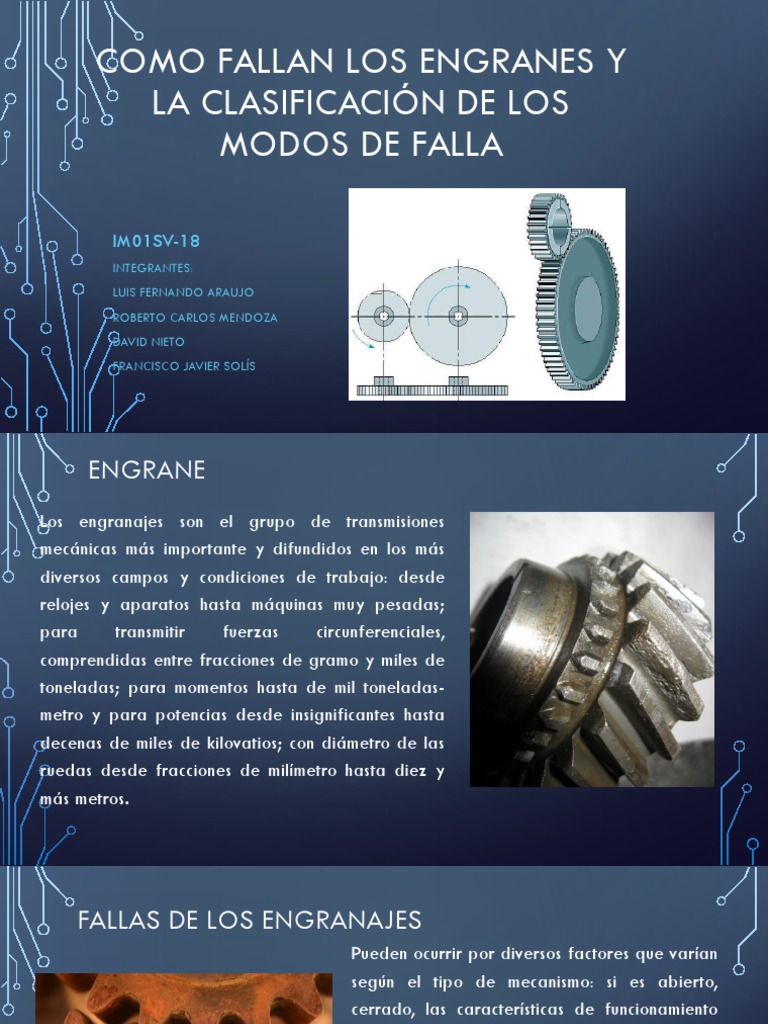 Como Fallan Los Engranes y La Clasificación | Engranaje | Fatiga (Material)