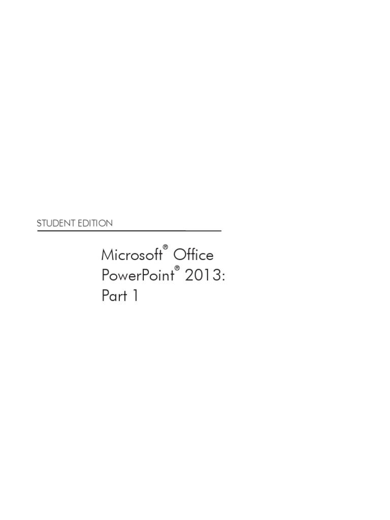 PowerPoint 2013 Part 1 Updated 2-19-2013 PDF | PDF | Microsoft Office ...