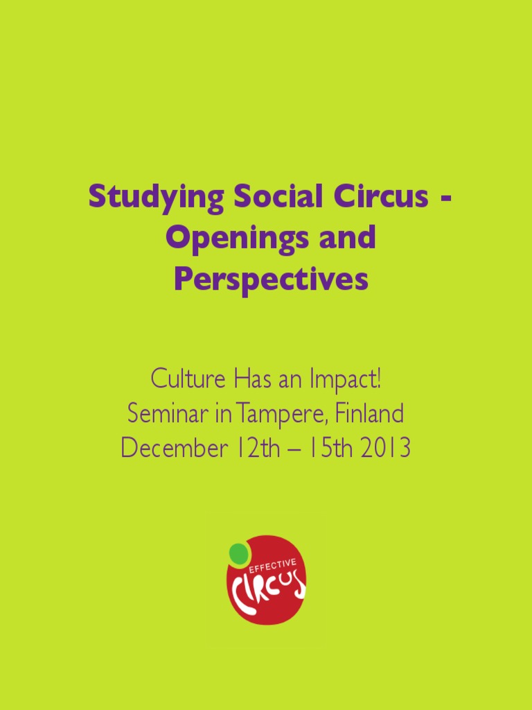 Studying Social Circus PDF | PDF | Pedagogy | Entertainment