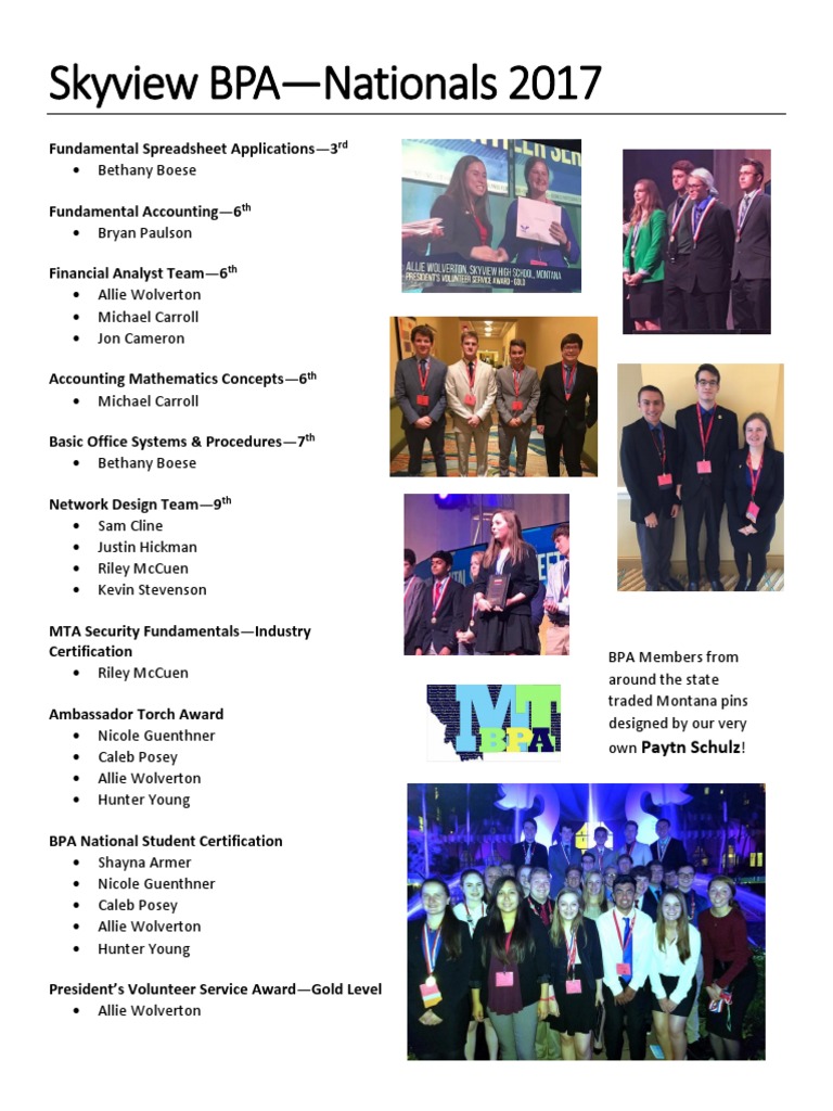 Bpa Nationals Results | PDF | Business