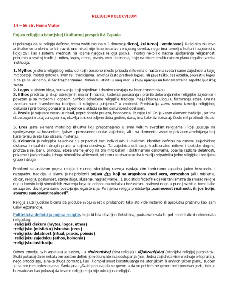 Religija Skripta Fali Nesto | PDF