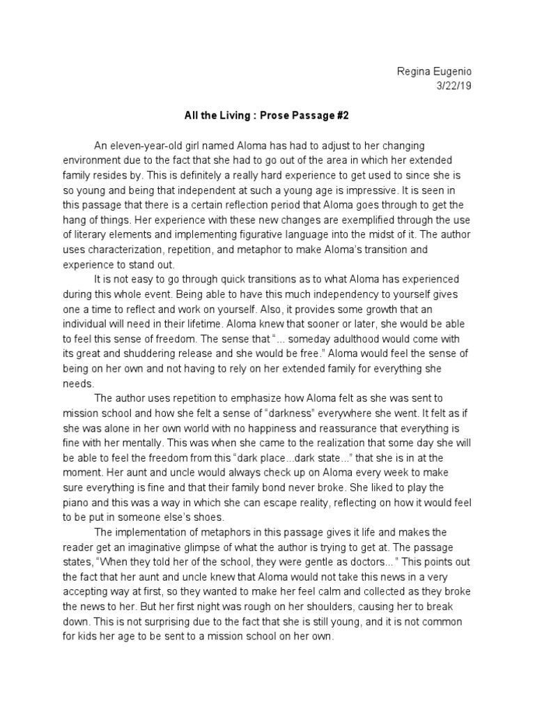 Ap Prose Passage Timed Writing 2 | PDF | Cognitive Science | Psychology