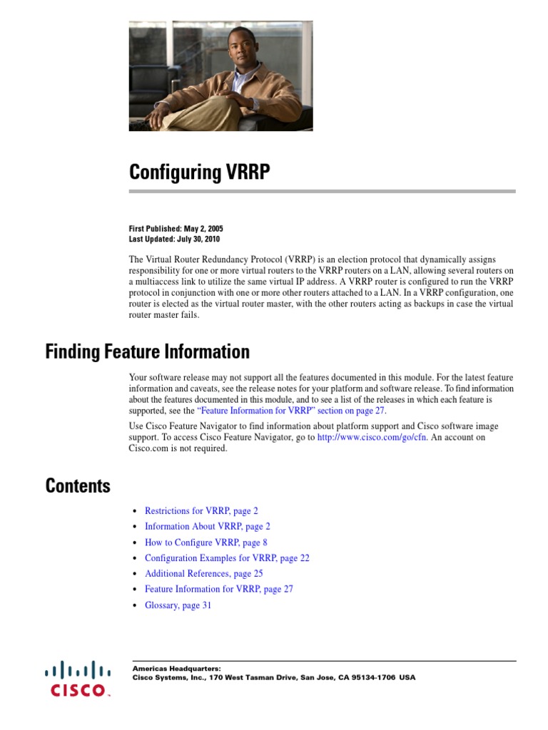 VRRP Cisco Dasar | PDF | Router (Computing) | Computer Network