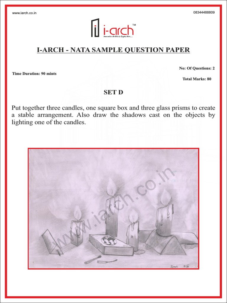 WWW .Iarch - Co.in: I-Arch - Nata Sample Question Paper | PDF