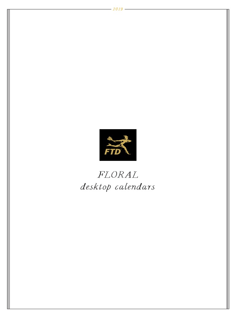 DIY Floral Desktop Calendar 2019 | PDF