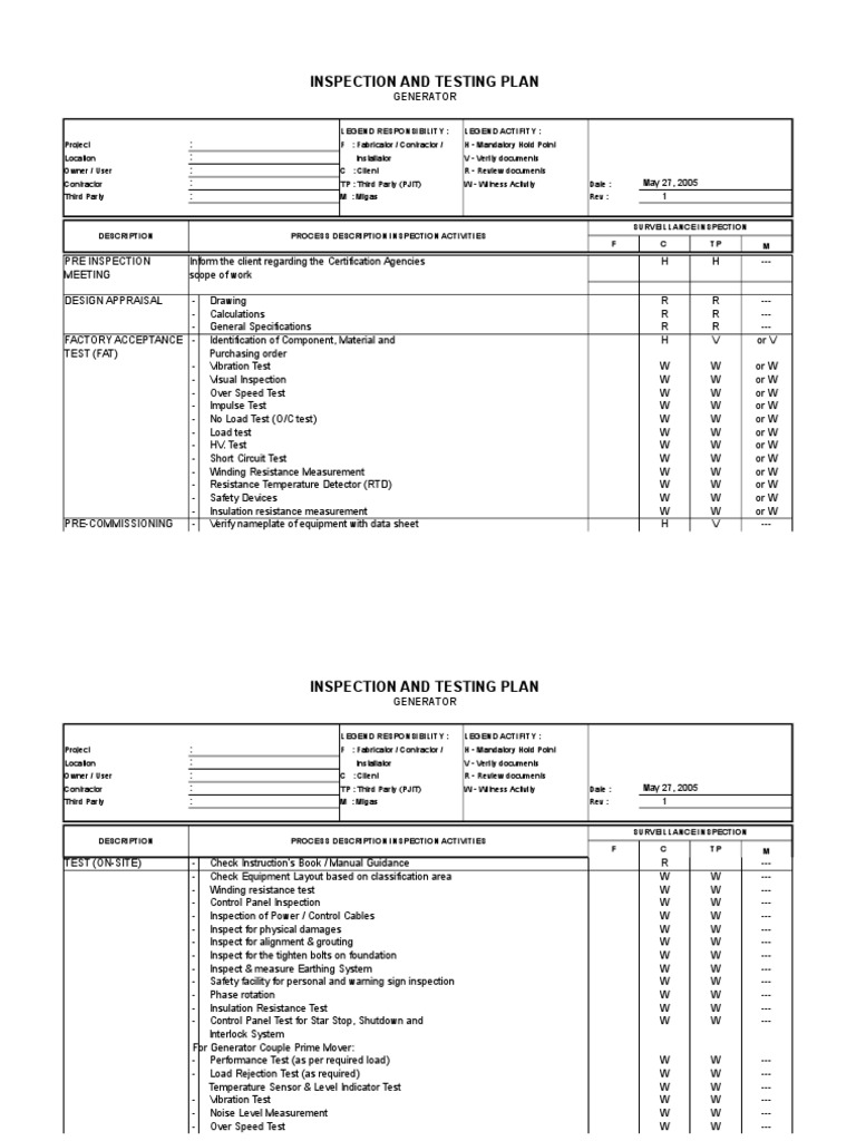 Itp Generator | PDF | Manufactured Goods | Electrical Engineering