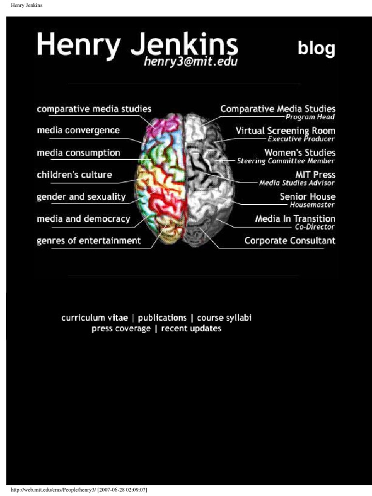 Henry Jenkins Media Studies PDF | PDF | Genre | Narrative