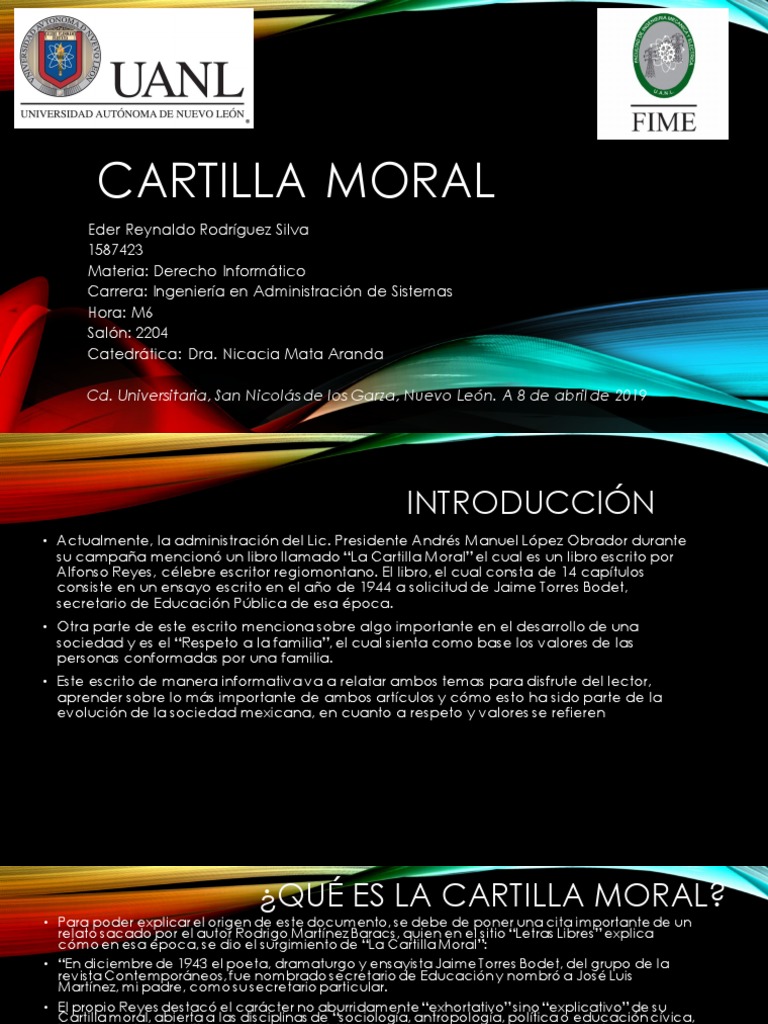 Cartilla Moral | PDF | Familia | Instituciones sociales