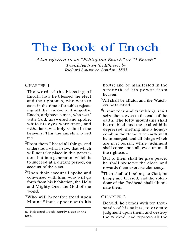 The Book of Enoch The Ethiopian Enoch PDF | PDF | Book Of Enoch ...