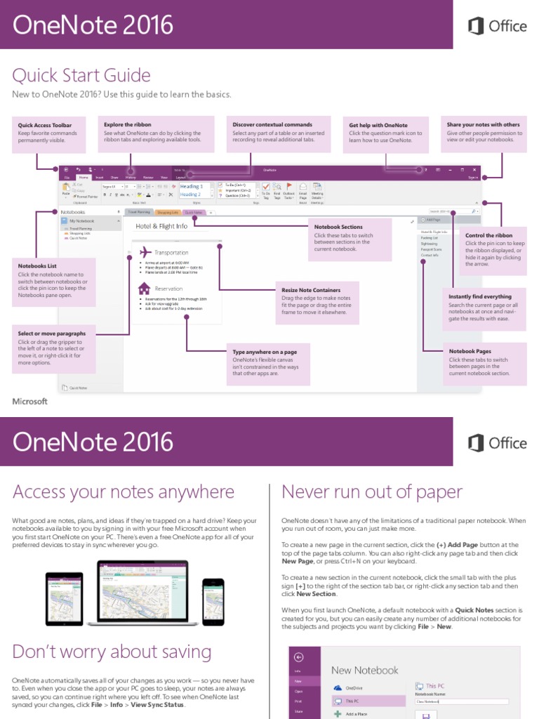 OneNote 2016 Beginner's Guide | PDF | Hyperlink | System Software