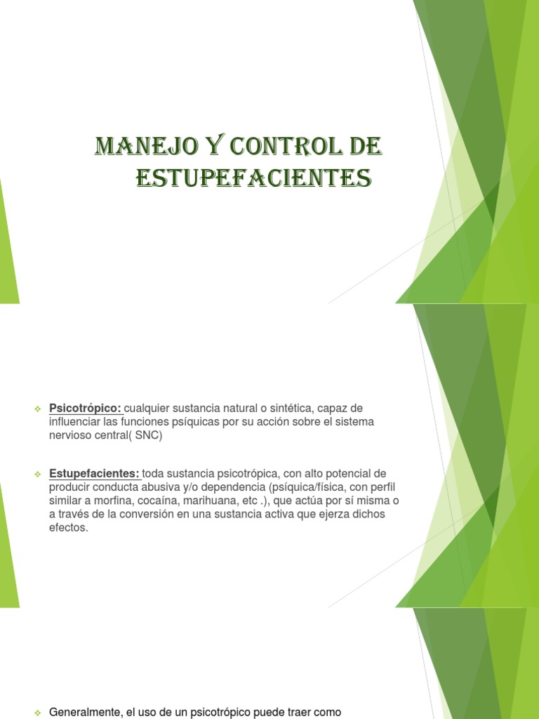 Control de Estupefacientes y Psicotrópicos | PDF | Medicina | Drogas