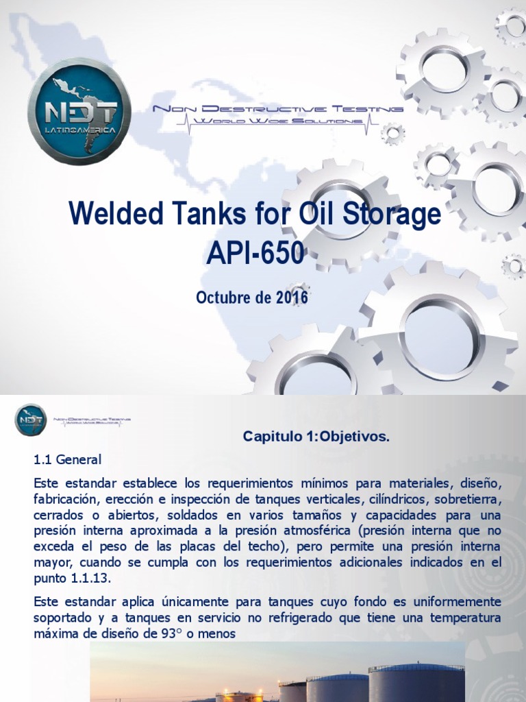 API 650 de 2016 PDF | PDF | Soldadura | Construcción