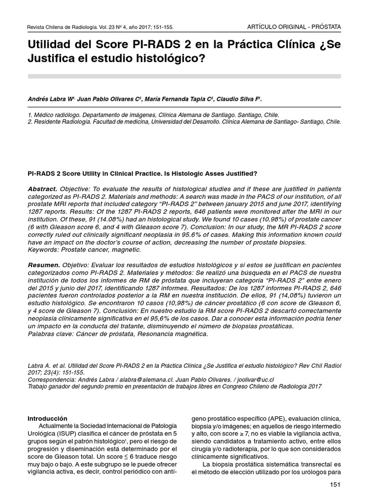 PIRADS | PDF | Cancer de prostata | Cáncer