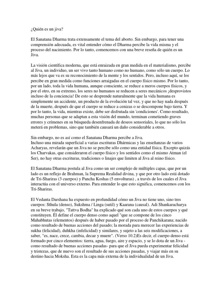 Quién Es Un Jiva | PDF | Mantman (hinduismo) | Homo Sapiens