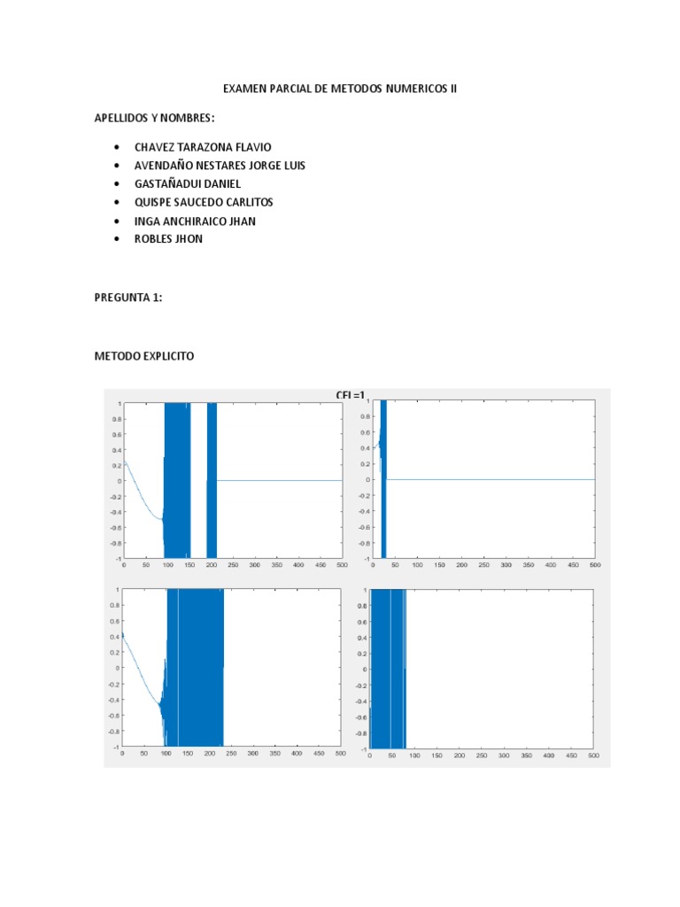 Examen Parcial de Metodos Numericos Ii | PDF