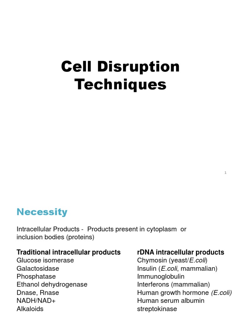 Cell Disruption Techniques | Cell Wall | Cell (Biology)