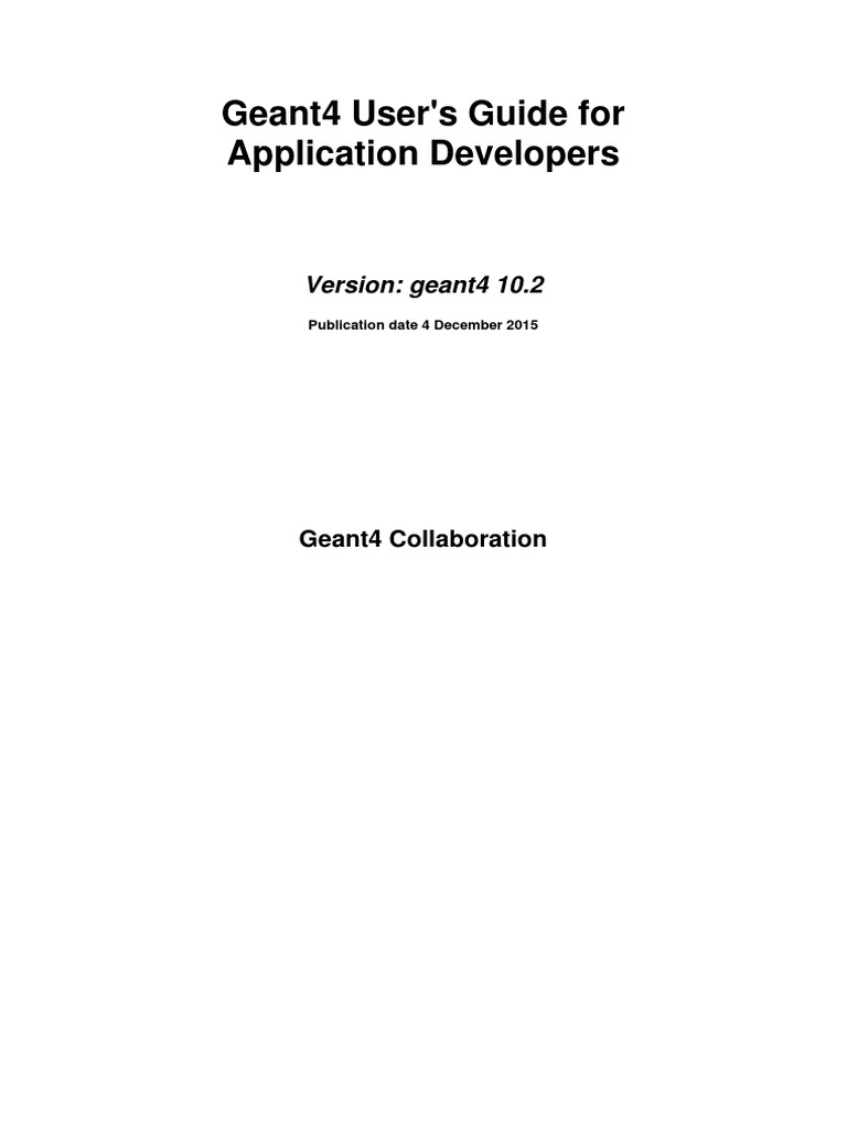 Manuel Geant4 PDF | PDF | Class (Computer Programming) | Application Programming Interface