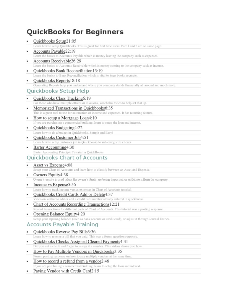 QuickBooks Beginner's Guide and Tutorials | PDF | Quick Books | Credit Card