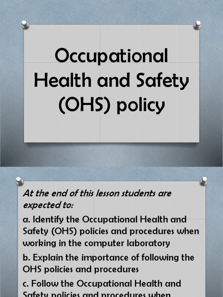 Occupational Health and Safety (OHS) policy.pptx | Occupational Safety ...