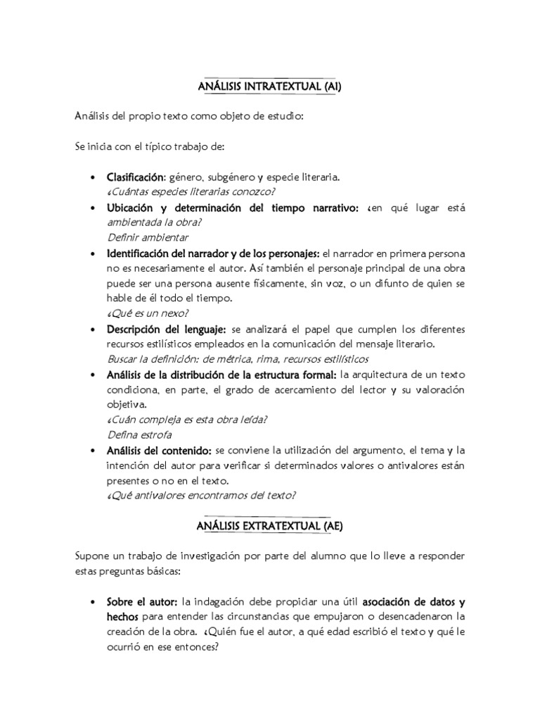 Análisis Intratextual | PDF | Intertextualidad | Autor