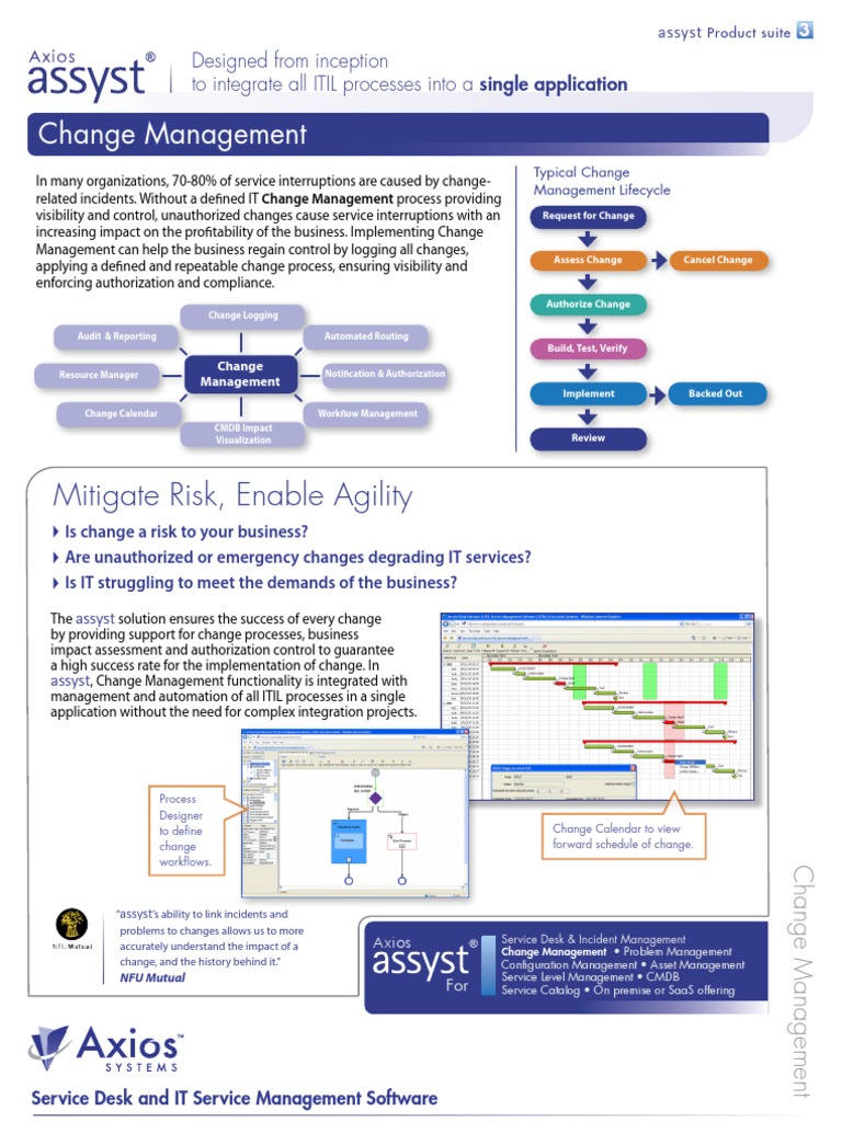 Change Management Product Flyer | PDF | It Service Management | Itil