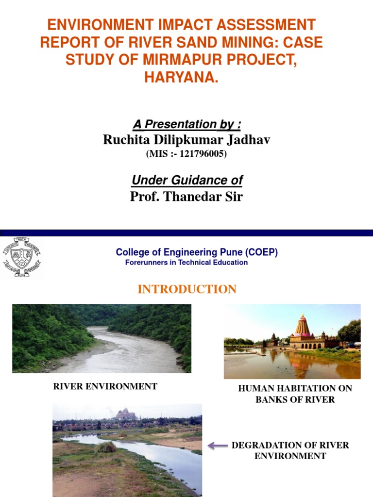 EIA Report: Mirmapur Sand Mining, Haryana | PDF | Environmental ...